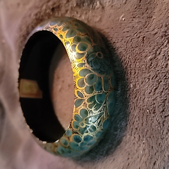 Jewelry | Bracelet Bangle Green And Bronze | Poshmark